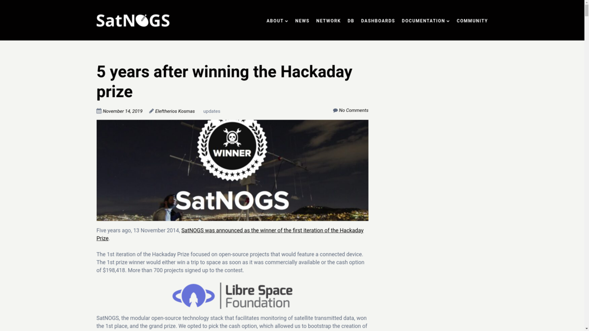 News - SatNOGS Wiki